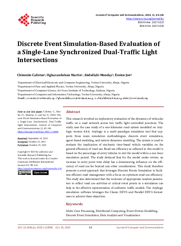 (PDF) Discrete Event Simulation-Based Evaluation of a Single-Lane Synchronized Dual-Traffic ...