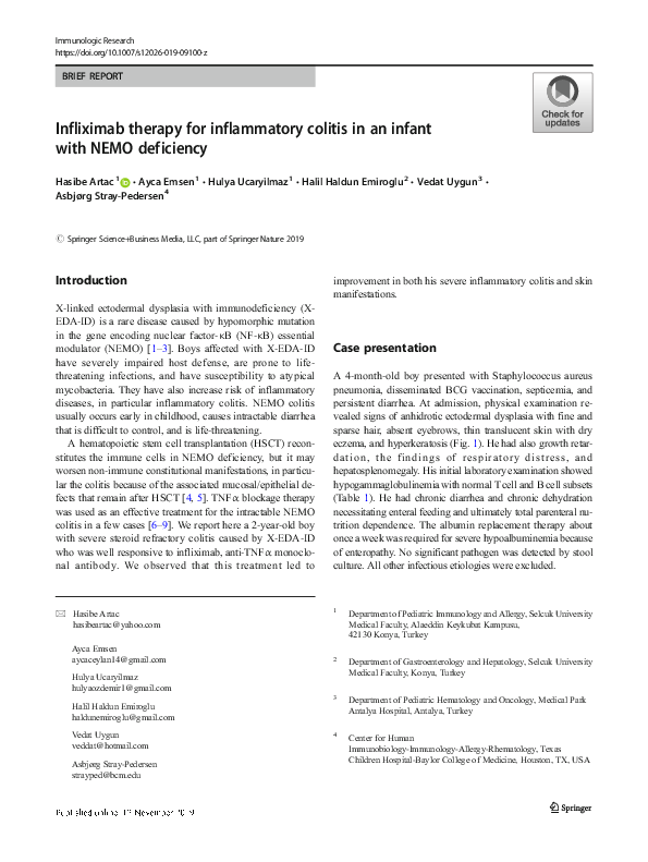 (PDF) Infliximab therapy for inflammatory colitis in an infant with ...