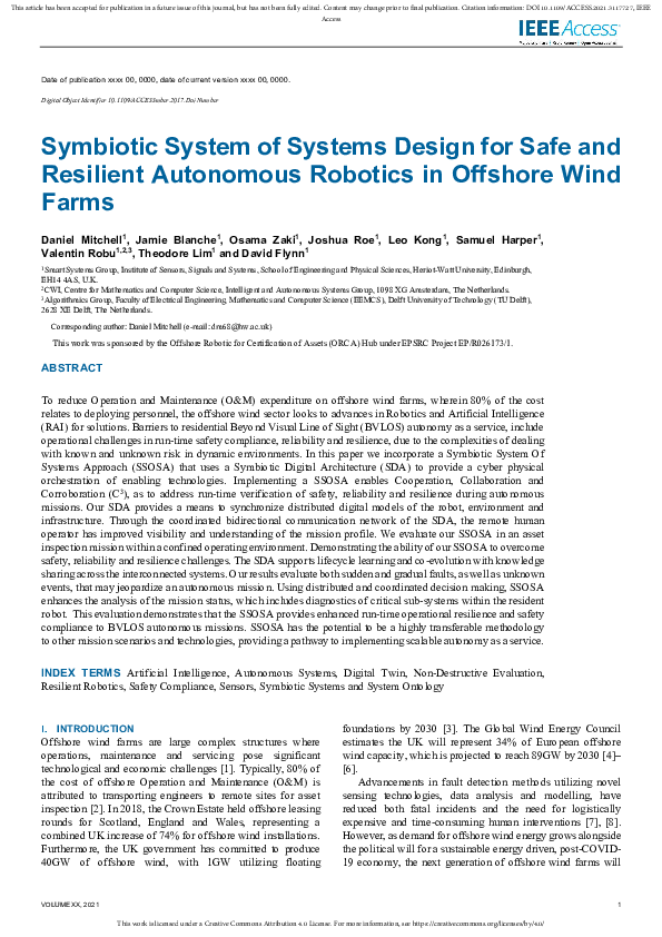 (PDF) Symbiotic System of Systems Design for Safe and Resilient ...