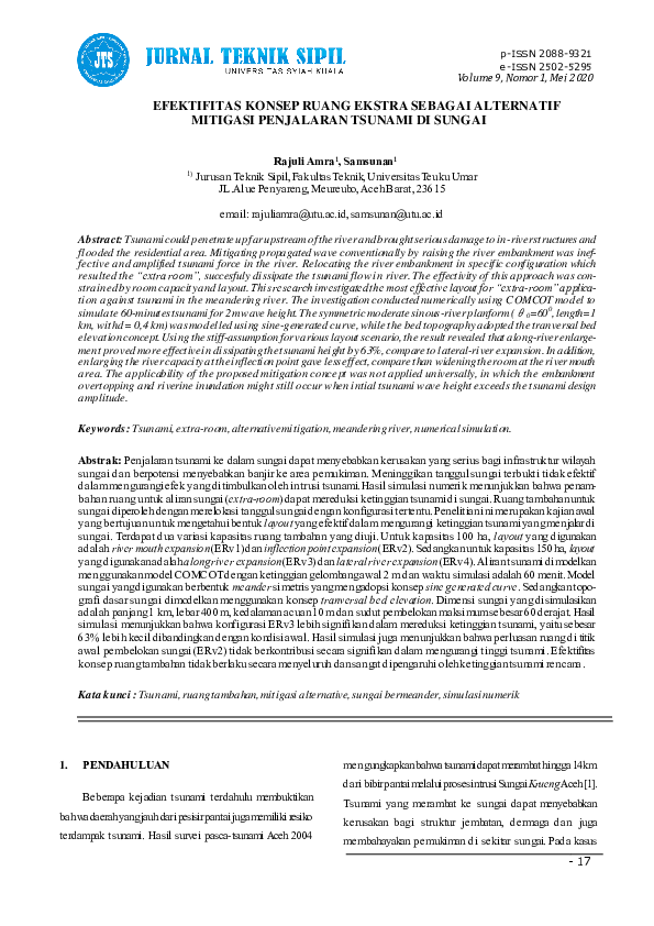 (PDF) Efektifitas Konsep Ruang Ekstra Sebagai Alternatif Mitigasi ...