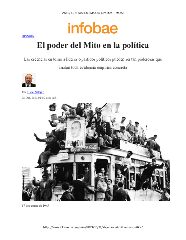 (PDF) El Poder del Mito en la Política.