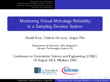 (PDF) Assessing Virtual Metrology Reliability in Sampling Systems