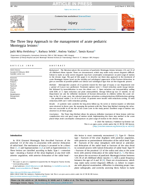(PDF) The Three Step Approach to the management of acute pediatric ...