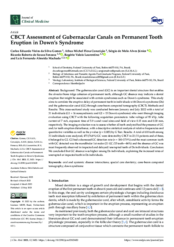 (PDF) CBCT Assessment of Gubernacular Canals on Permanent Tooth ...