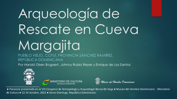 (PDF) Arqueología de rescate en Cueva Margajita. Pueblo Viejo, Cotuí ...