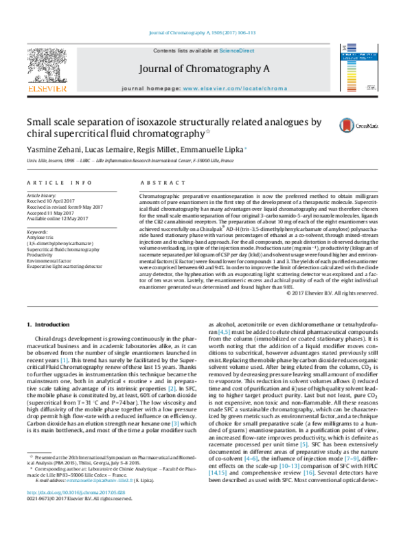 (PDF) Small scale separation of isoxazole structurally related ...