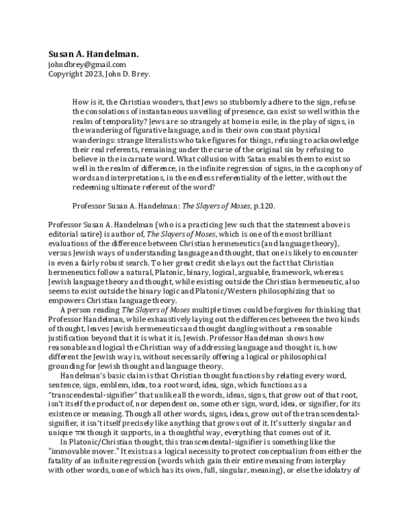 (PDF) Susan A. Handelman.