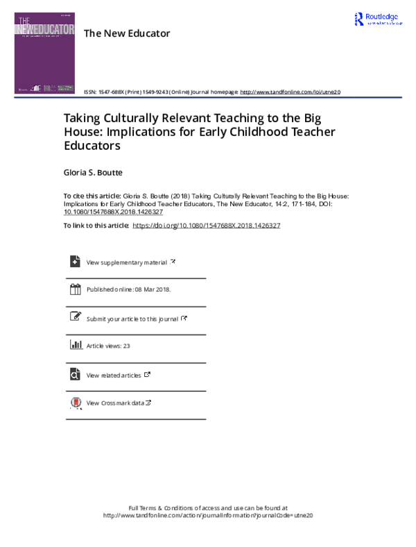 (PDF) Taking Culturally Relevant Teaching to the Big House ...