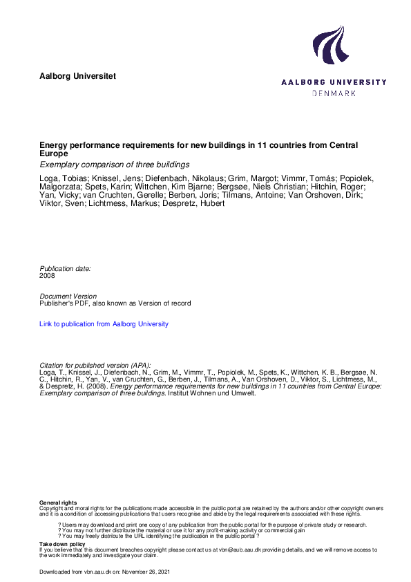 (PDF) Energy performance requirements for new buildings in 11 countries ...