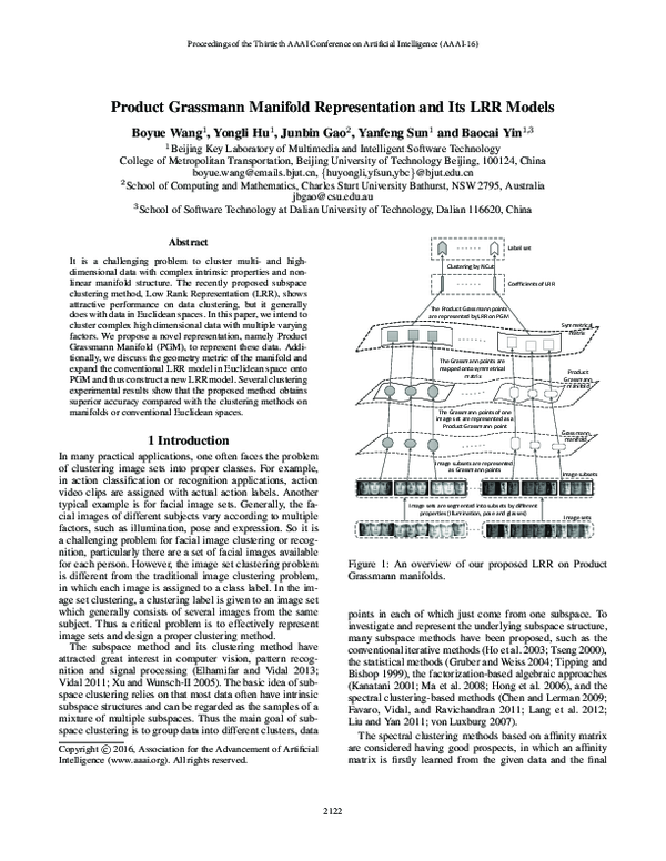 (PDF) Product Grassmann Manifold Representation and Its LRR Models