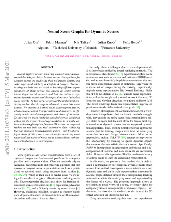 (PDF) Neural Scene Graphs for Dynamic Scenes
