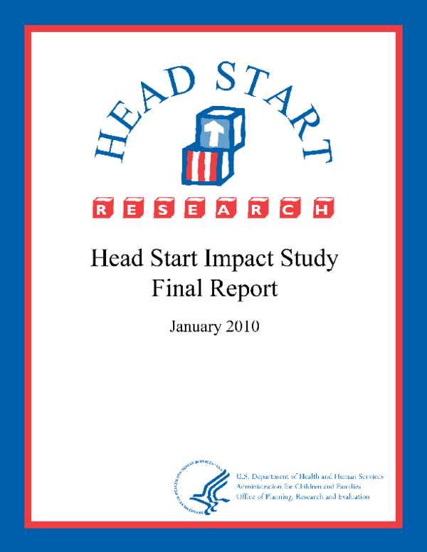 (PDF) Head Start Impact Study. Final Report