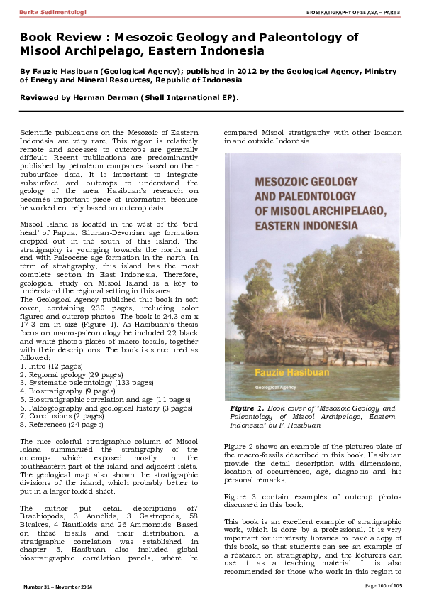 (PDF) Book Review: Mesozoic Geology and Paleontology of Misool ...