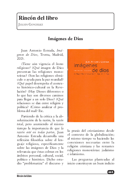 (PDF) Juan Antonio Estrada, Imágenes de Dios (PDF) Juan Antonio Estrada, Imágenes de Dios