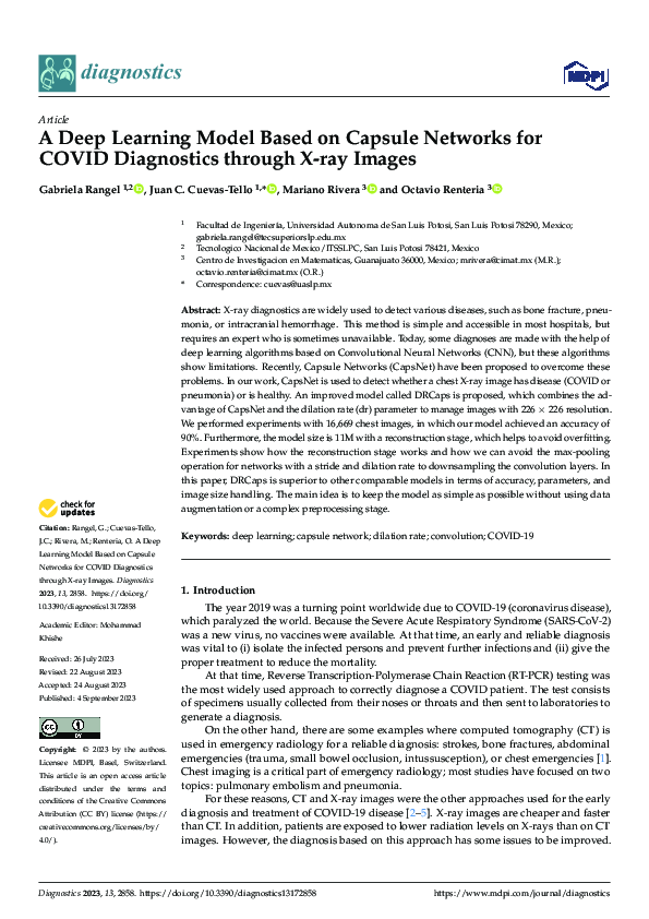 (PDF) A Deep Learning Model Based on Capsule Networks for COVID Diagnostics through X-ray Images ...