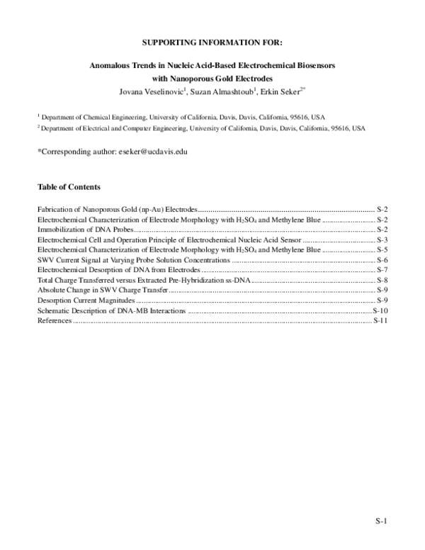 (PDF) Anomalous Trends in Nucleic Acid-Based Electrochemical Biosensors ...