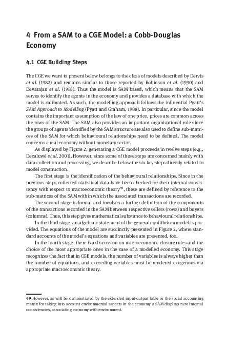 (PDF) 4 From a SAM to a CGE Model: a Cobb-Douglas Economy