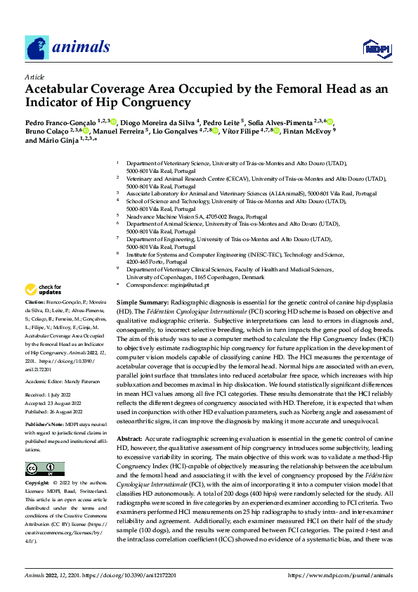 (PDF) Acetabular Coverage Area Occupied by the Femoral Head as an ...