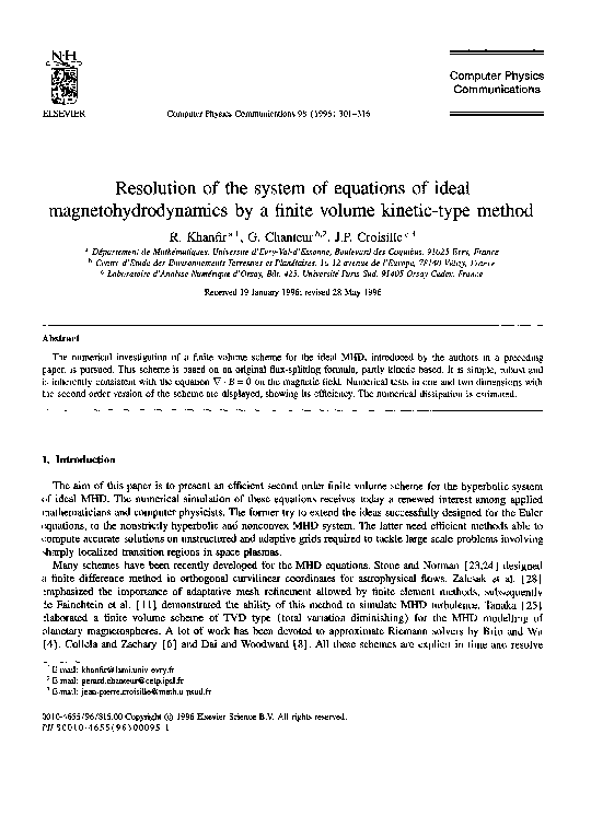 (PDF) Resolution of the system of equations of ideal ...