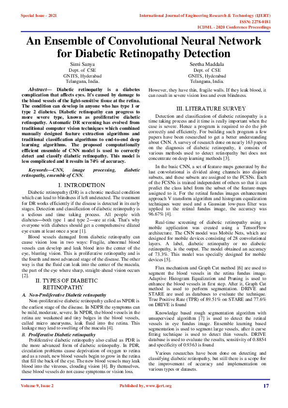 (PDF) An Ensemble of Convolutional Neural Network for Diabetic Retinopathy Detection