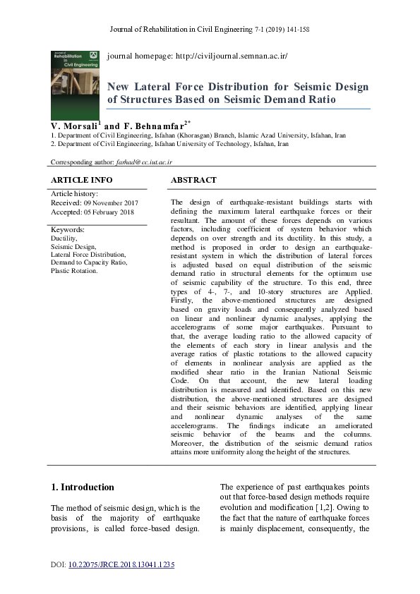 (PDF) Lateral Load Distribution based on the Ductility Demand Ratio in ...