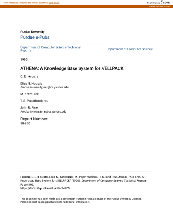 (PDF) ATHENA: A Knowledge Base System for //ELLPACK