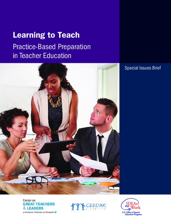 (PDF) Learning to Teach: Practice-Based Preparation in Teacher ...