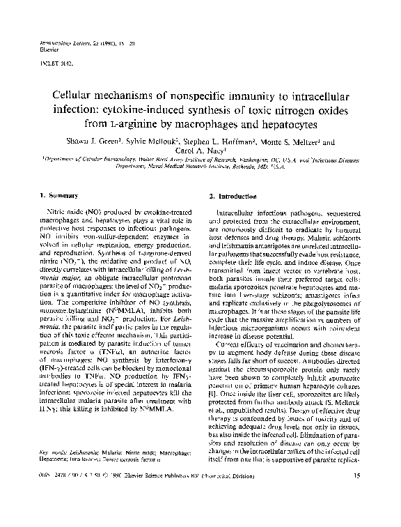 (PDF) Cellular mechanisms of nonspecific immunity to intracellular infection: Cytokine-induced ...