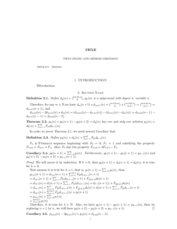 (PDF) Polynomial solution for nonhomogeneous recurrence relation