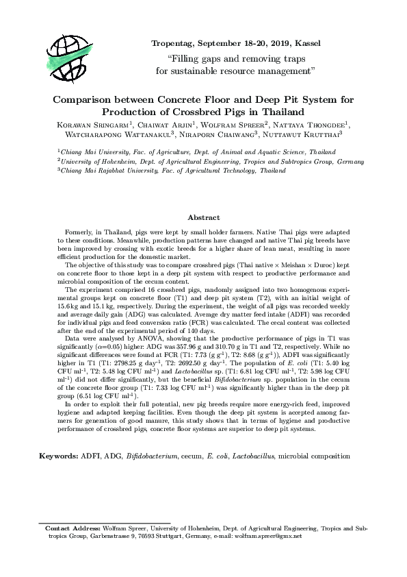(PDF) Comparison between Concrete Floor and Deep Pit System for ...