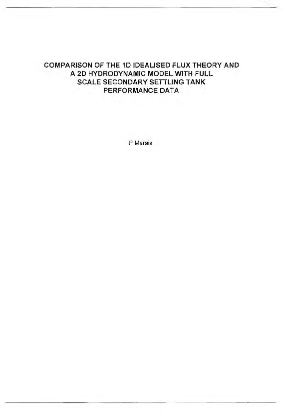 (PDF) Comparison of the 1D idealised flux theory and a 2D hydrodynamic ...
