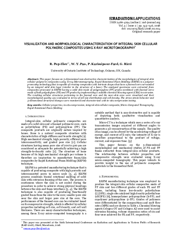 Pdf Visualization And Morphological Characterization Of Integral Skin Cellular Polymeric