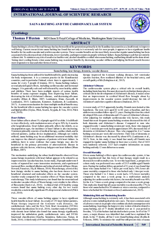 (PDF) Sauna Bathing and the Cardiovascular System