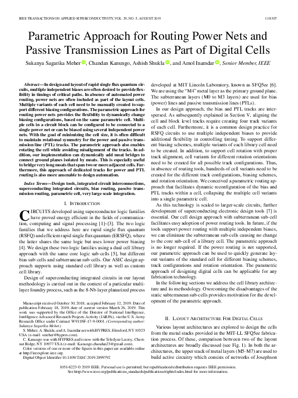 (PDF) Parametric Approach for Routing Power Nets and Passive Transmission Lines as Part of ...