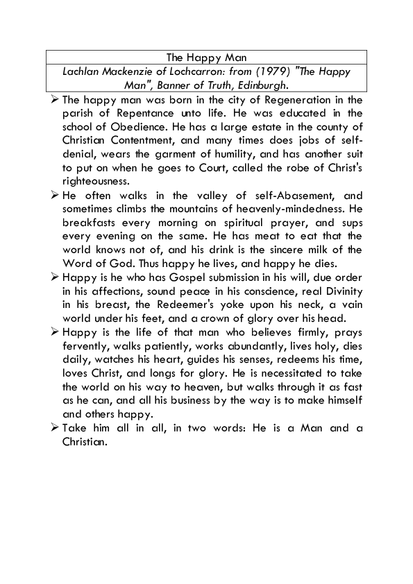 (PDF) Lachlan Mackenzie The Happy Man