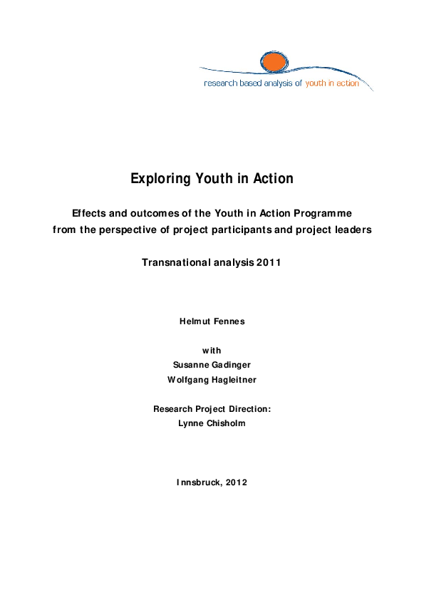 (PDF) Exploring Youth in Action: Effects and outcomes of the Youth in ...