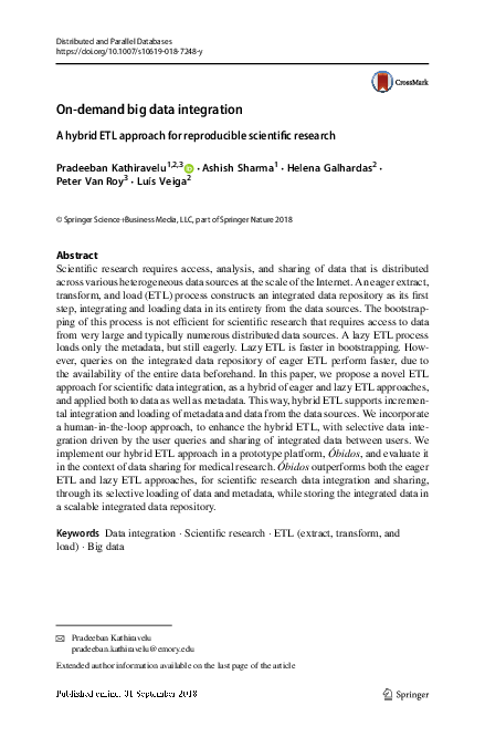 (PDF) On-demand big data integration