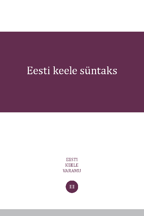 (PDF) Eesti keele süntaks