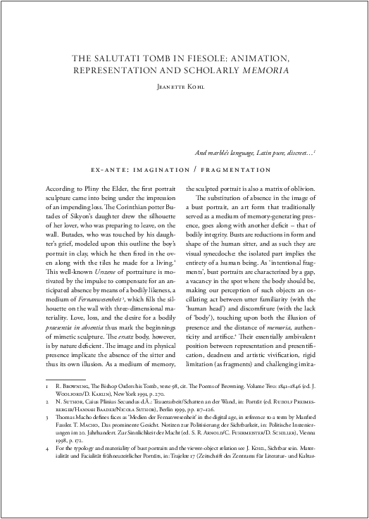 (PDF) The Salutati Tomb in Fiesole: Animation, Representation and ...