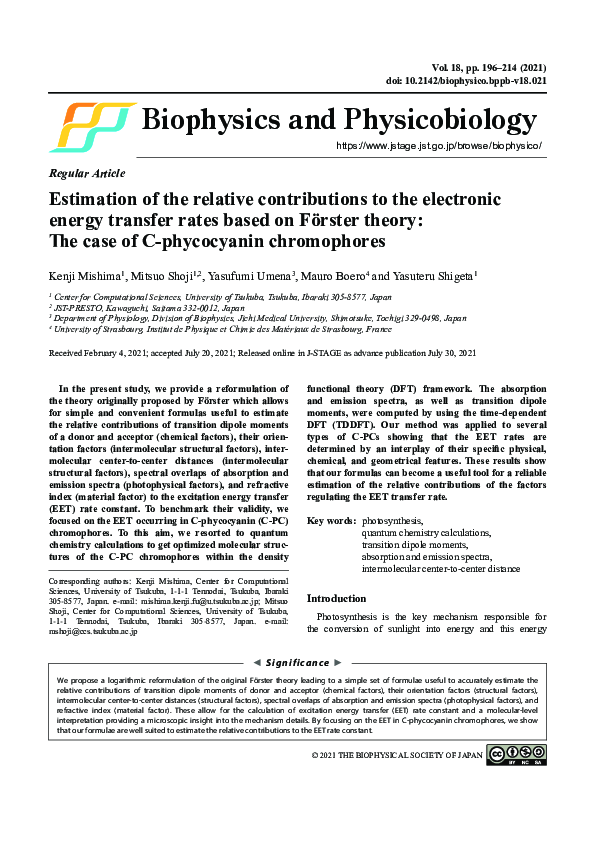 (PDF) Estimation of the relative contributions to the electronic energy ...