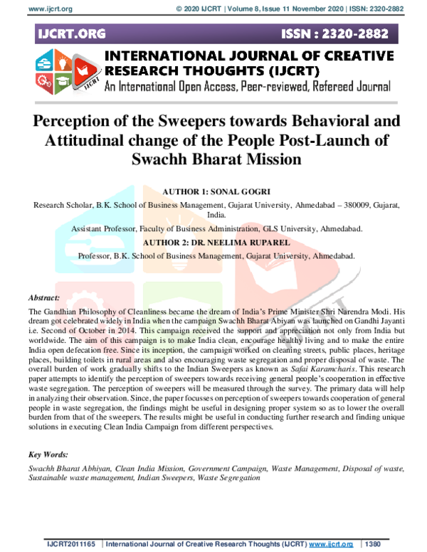 (PDF) Sweepers' Perception on Public Cooperation in Waste Segregation