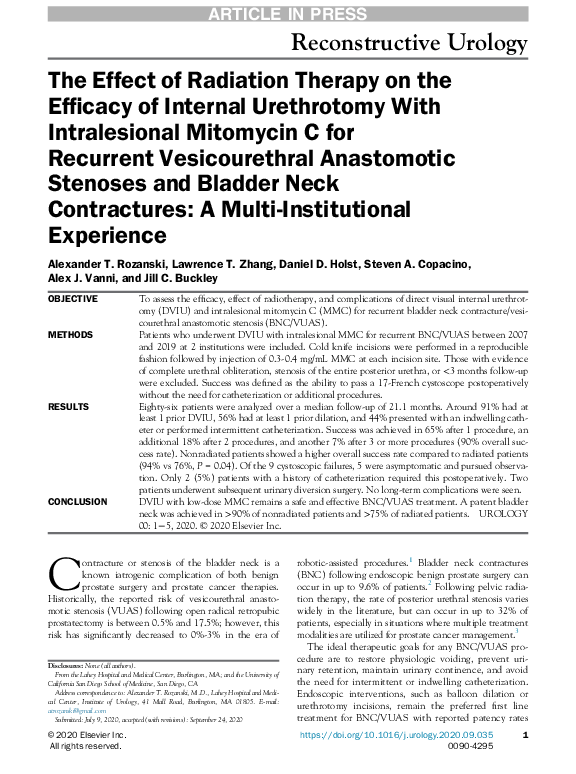 (PDF) The Effect of Radiation Therapy on the Efficacy of Internal ...