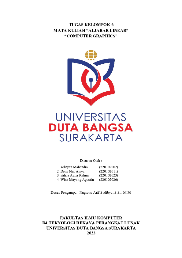 (DOC) MAKALAH COMPUTER GRAPHICS