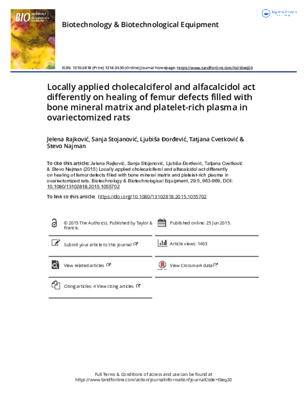 (PDF) Locally applied cholecalciferol and alfacalcidol act differently ...