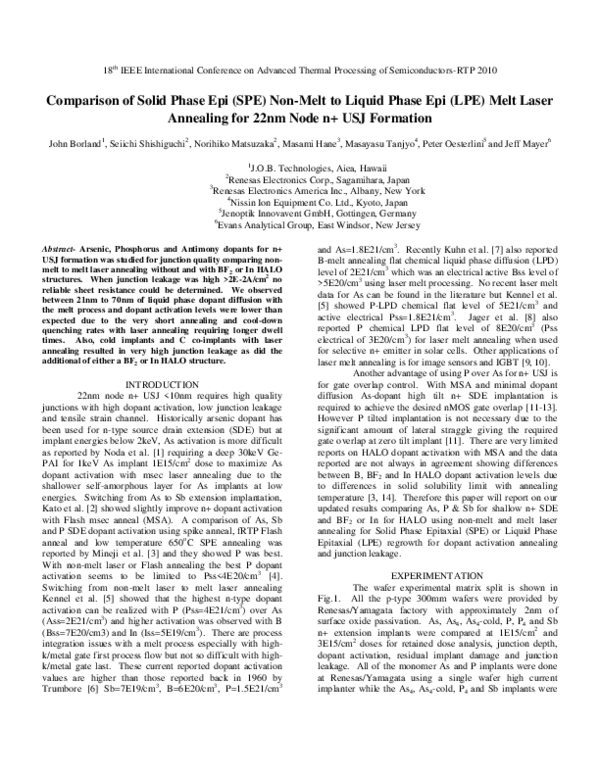 (PDF) Comparison of Solid Phase Epi (SPE) non-melt to Liquid Phase Epi ...