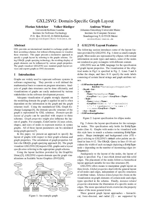 (PDF) GXL2SVG: Domain-Specific Graph Layout