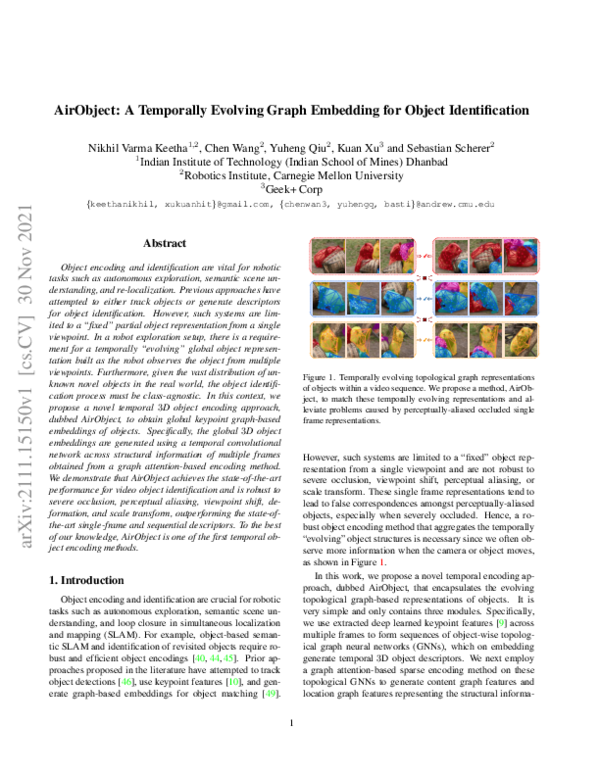 (PDF) AirObject: A Temporally Evolving Graph Embedding for Object Identification