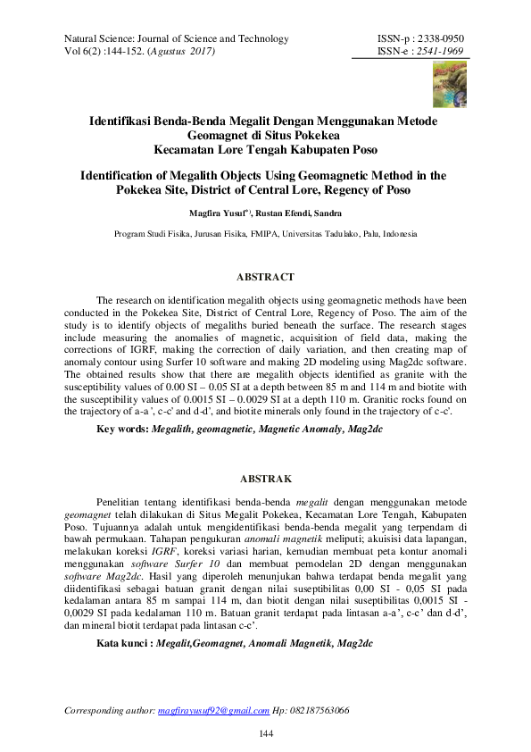 (PDF) Identifikasi Benda-Benda Megalit Dengan Menggunakan Metode ...