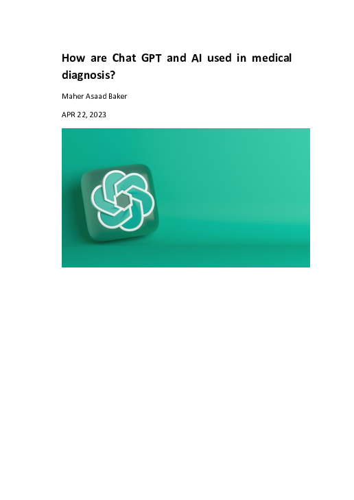(PDF) How are Chat GPT and AI used in medical diagnosis