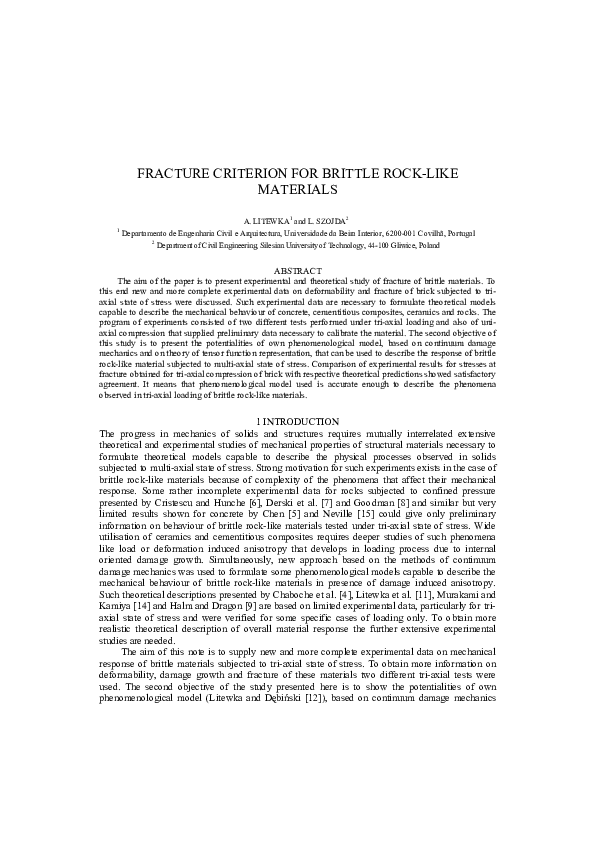 (PDF) 4992 - Fracture Criterion for Brittle Rock-Like Materials